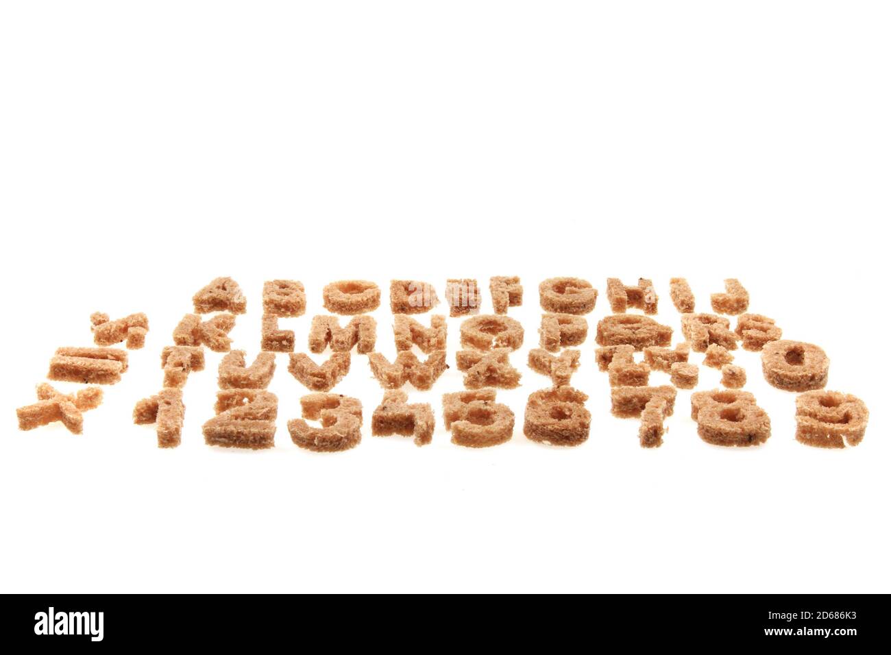 bread alphabet isolated on the white background Stock Photo - Alamy