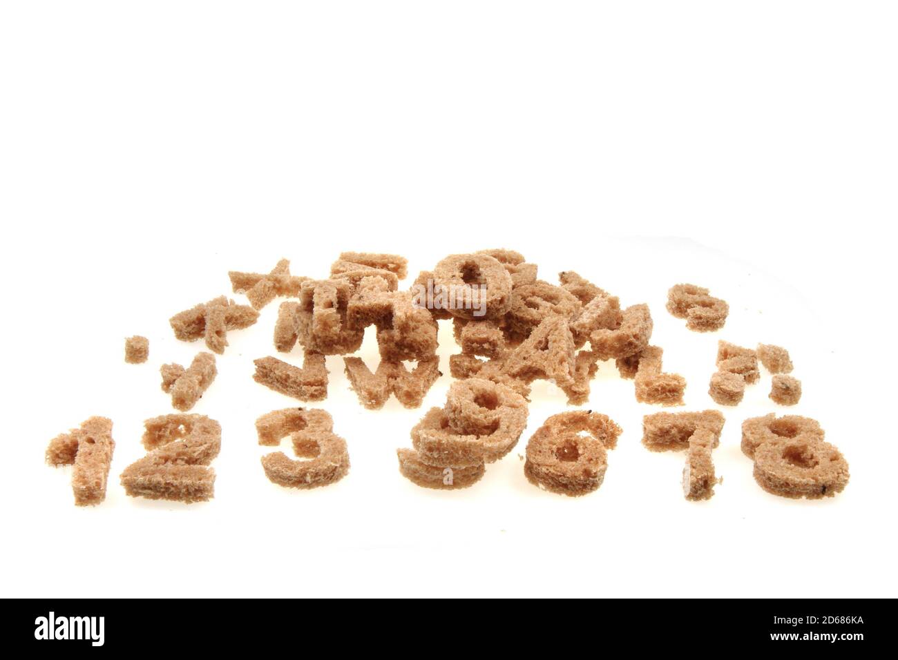 bread alphabet isolated on the white background Stock Photo - Alamy
