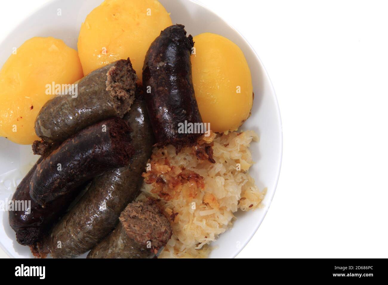 black and white pudding as traditional czech food Stock Photo - Alamy