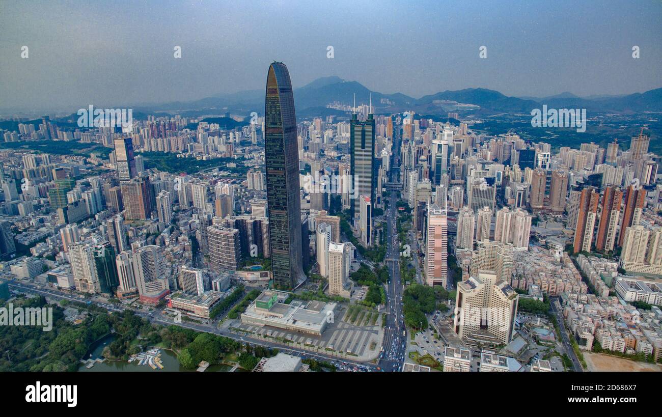 Shenzhen. 23rd May, 2018. Aerial photo taken on May 23, 2018 shows the ...
