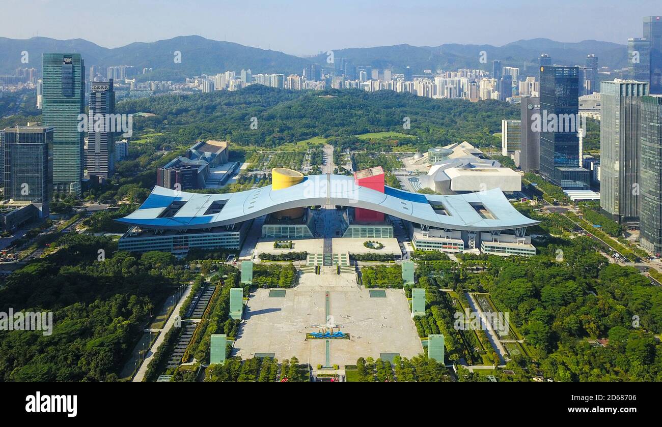 Shenzhen. 2nd Oct, 2020. Aerial photo taken on Oct. 2, 2020 shows the ...