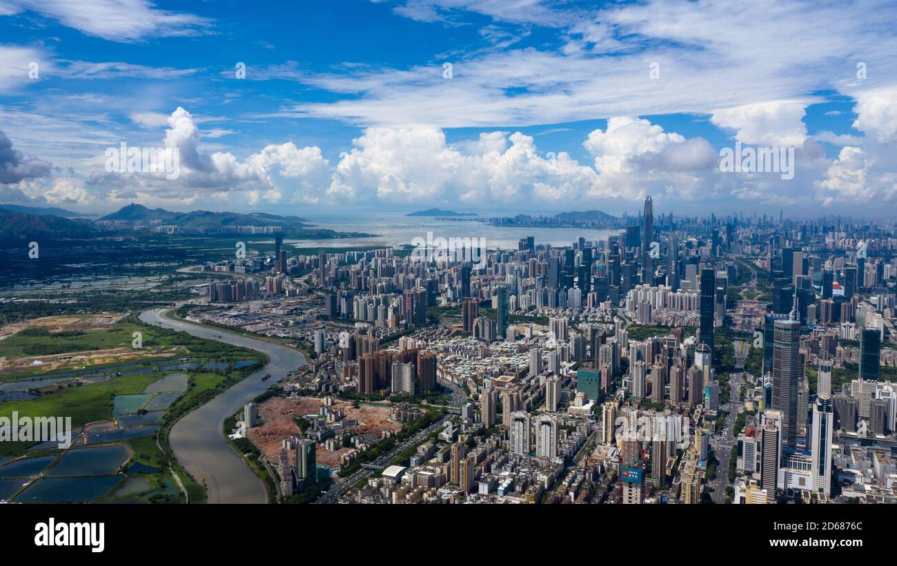 Shenzhen. 11th Sep, 2020. Aerial photo taken on Sept. 11, 2020 shows ...