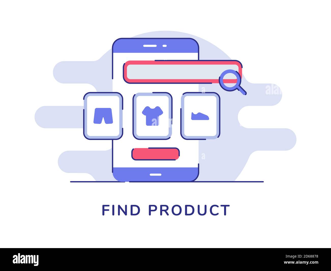 Find product concept magnifier clothe on display smartphone screen ...