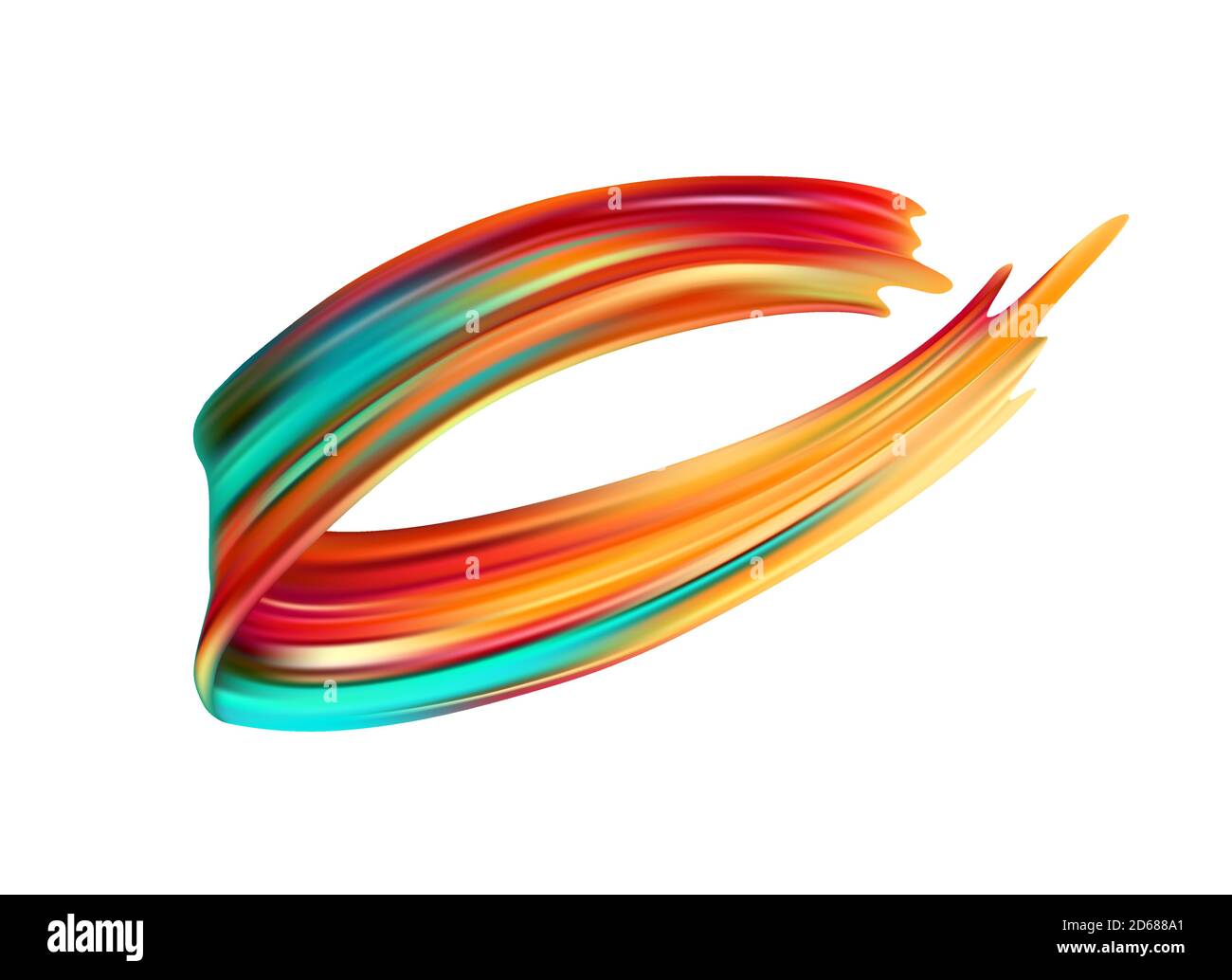 Color brushstroke oil or acrylic paint design element. Vector ...