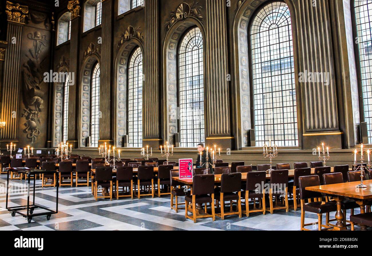 The Painted Hall. Interior of Old Royal Naval College. Designed by Sir ...