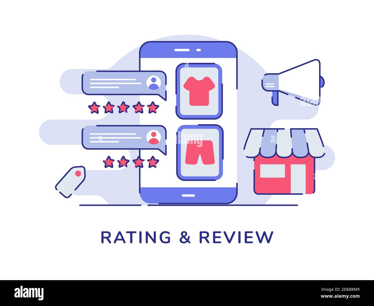 Rating and review concept feedback rank star comment clothes on display ...