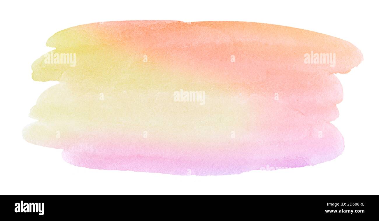 Multicolored watercolor spots in pastel colors with natural stains on a ...