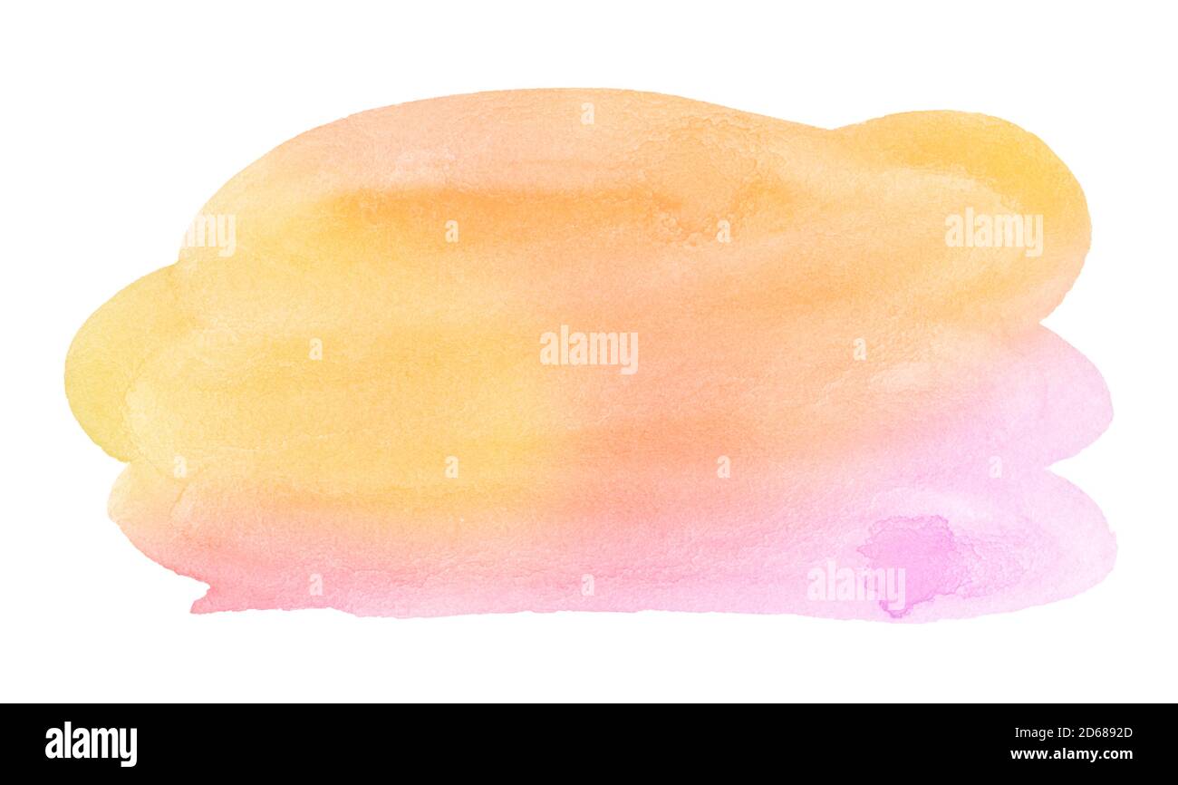 Multicolored watercolor spots in pastel colors with natural stains on a ...