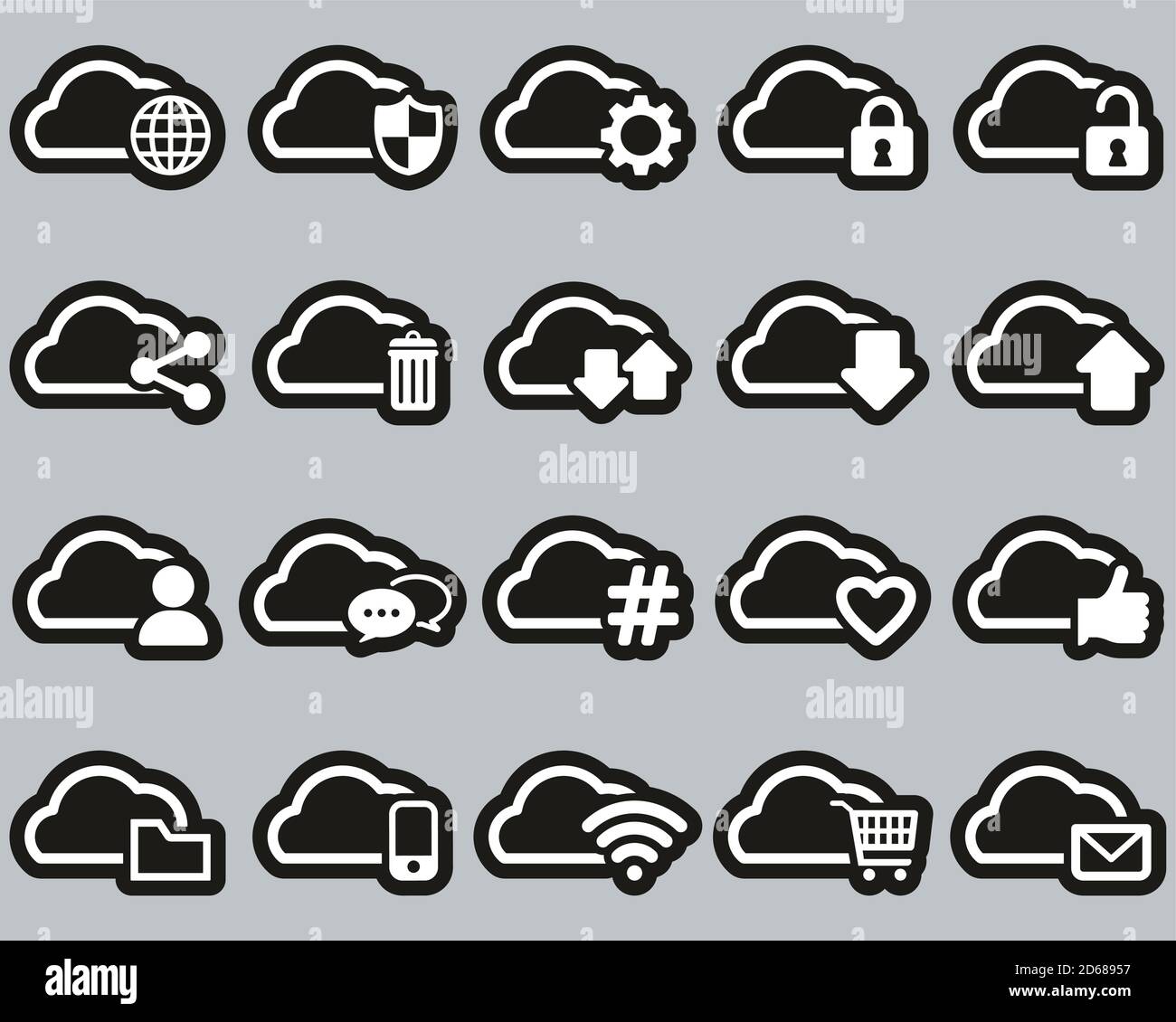 Sticker global cloud share hi-res stock photography and images - Alamy