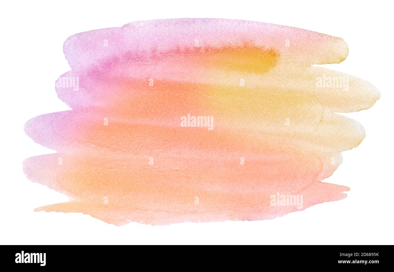 Multicolored watercolor spots in pastel colors with natural stains on a ...
