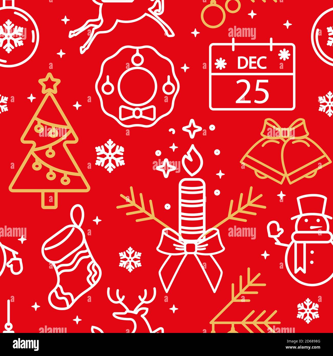 Christmas holiday symbols xmas Stock Vector Images - Alamy