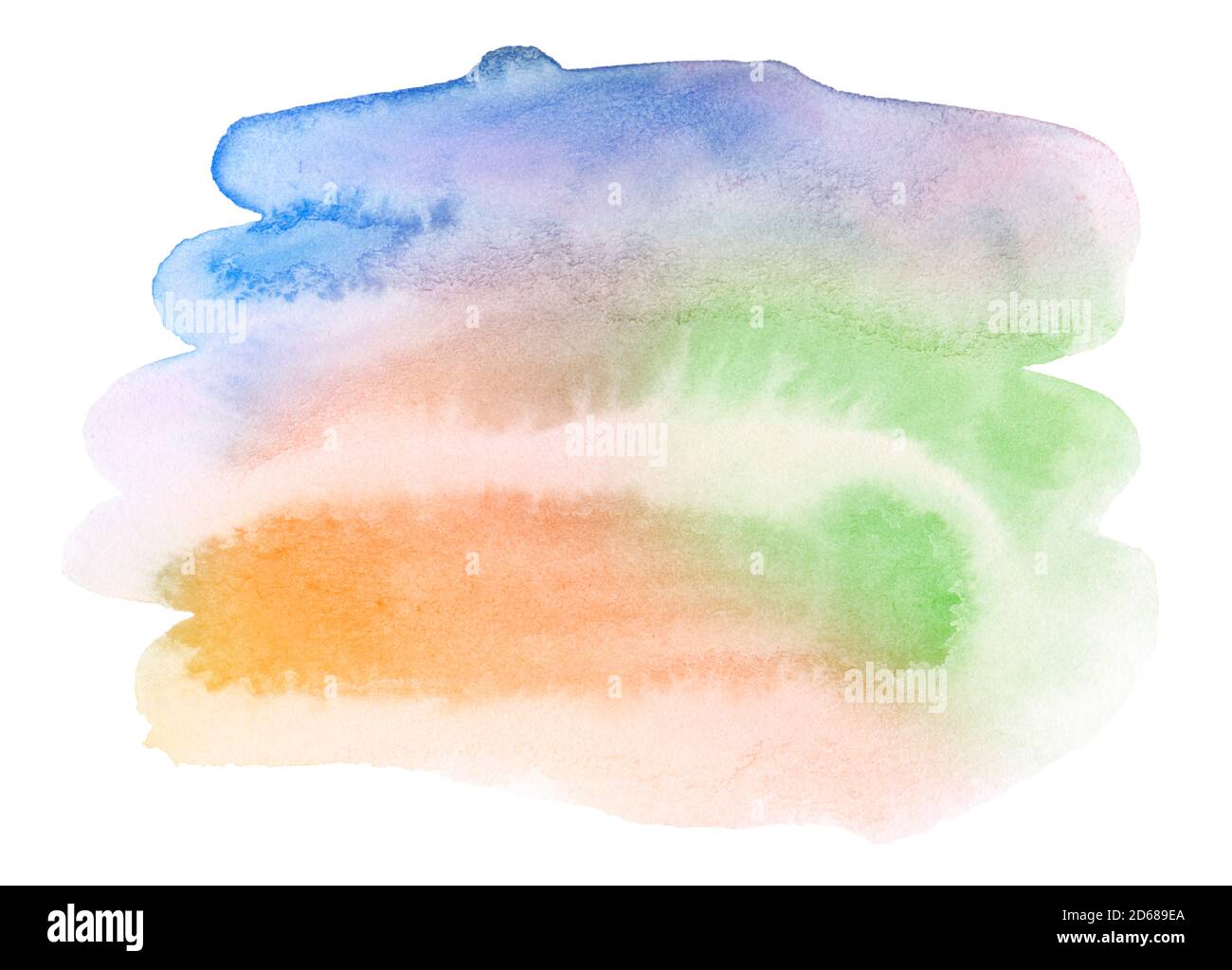 Multicolored watercolor spots in pastel colors with natural stains on a ...