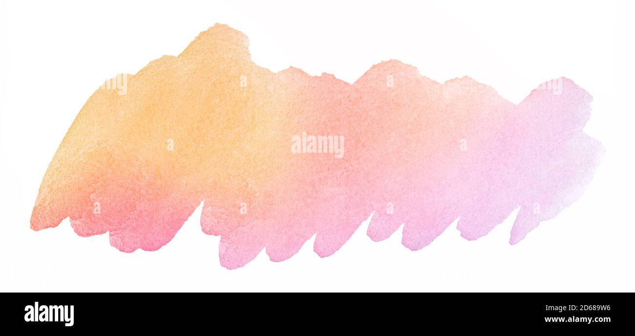 Multicolored watercolor spots in pastel colors with natural stains on a ...
