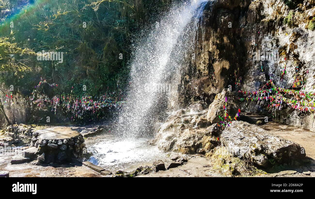 Waterfall "Male tears" in Abkhazia Stock Photo - Alamy