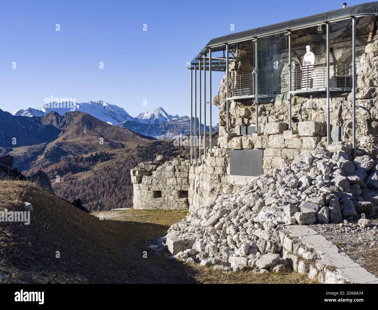 The Fortification Tre Sassi at Valparola Pass (paso di Valparola) in ...