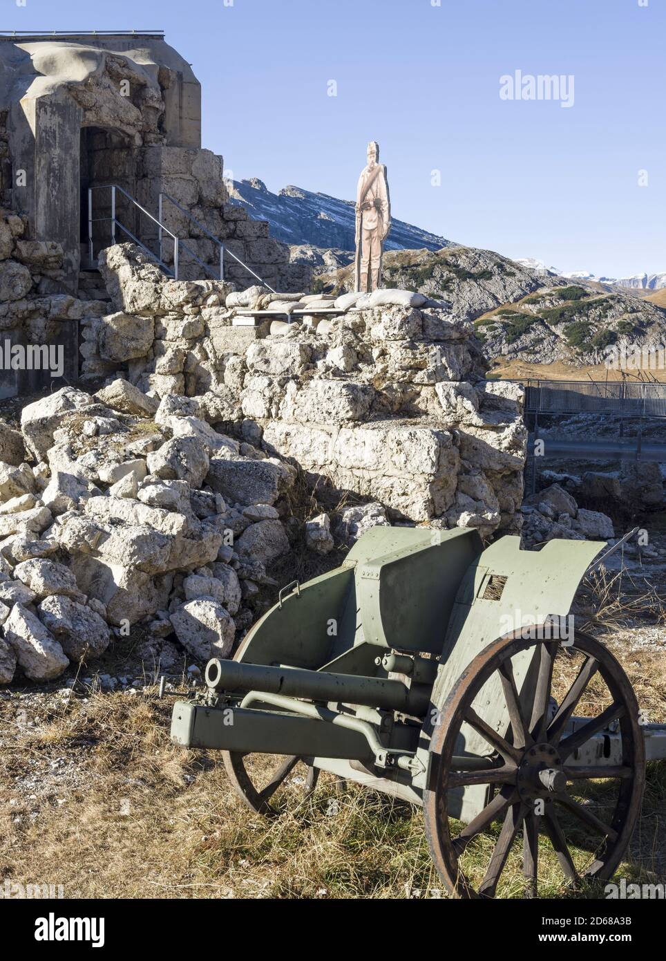 The Fortification Tre Sassi at Valparola Pass (paso di Valparola) in ...