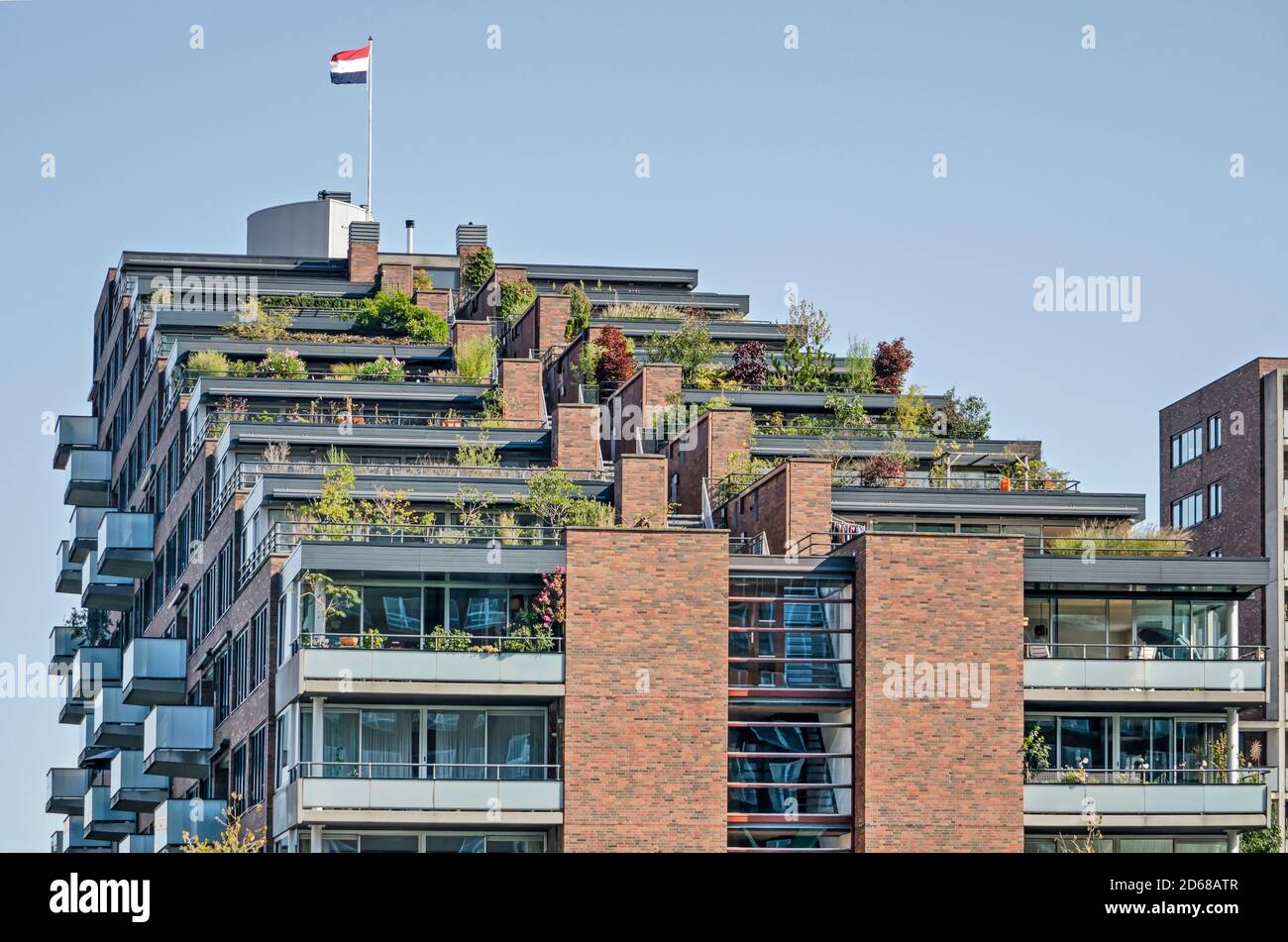 Rotterdam, The Netherlands, September 19, 2020: modern brick ...