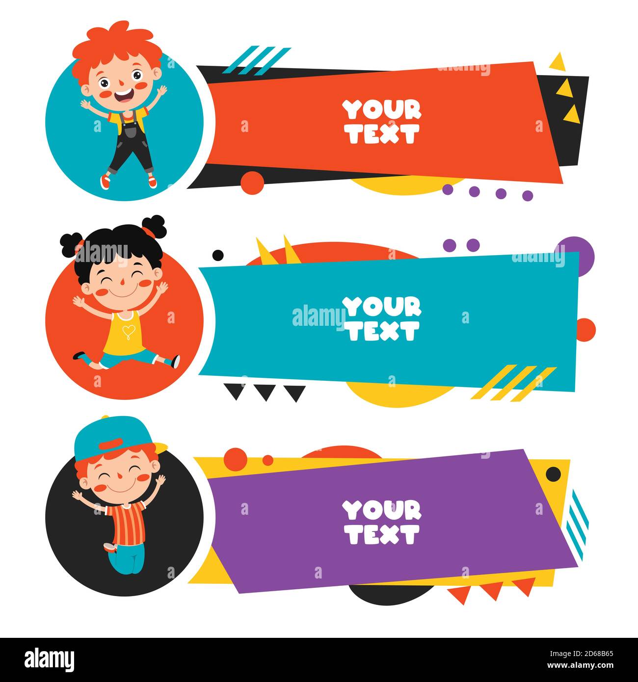 Colorful Speech Bubbles And Labels Stock Vector Image & Art - Alamy