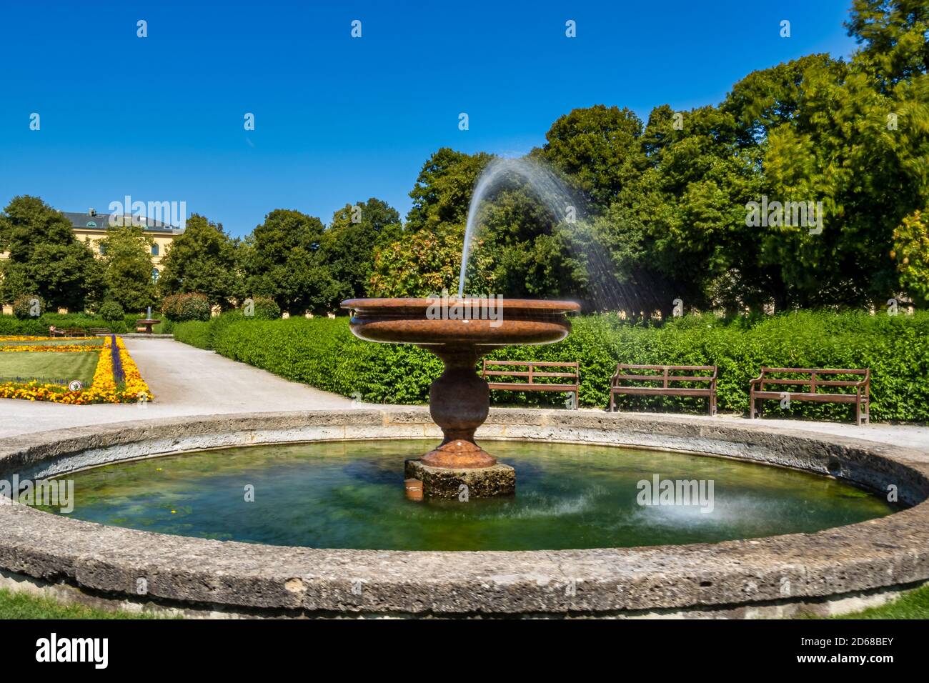 walking in Hofgarten Park in Munich on a autumn day, Germany in Europe ...