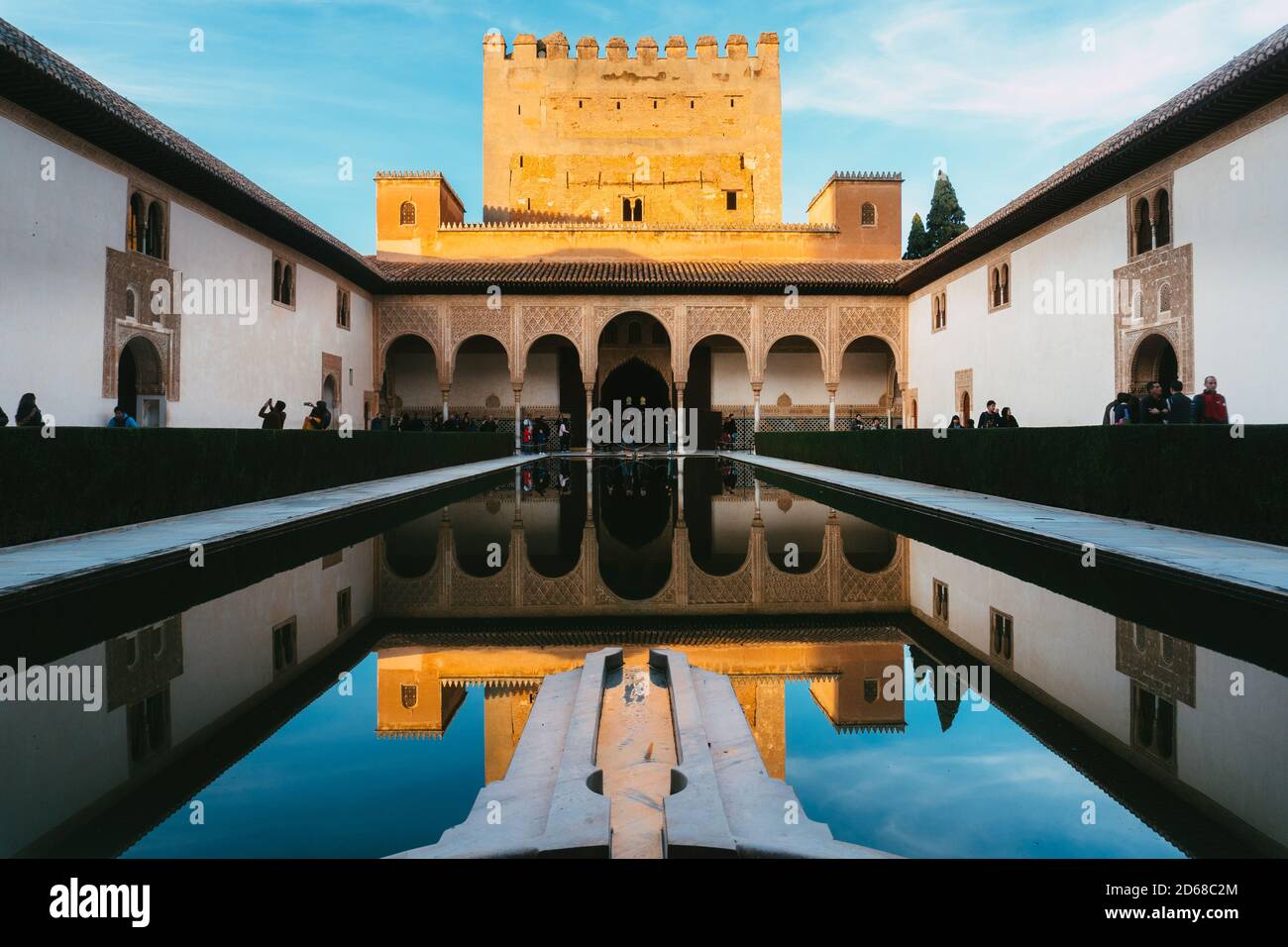 Beautiful reflection of the Alhambra palace Stock Photo - Alamy
