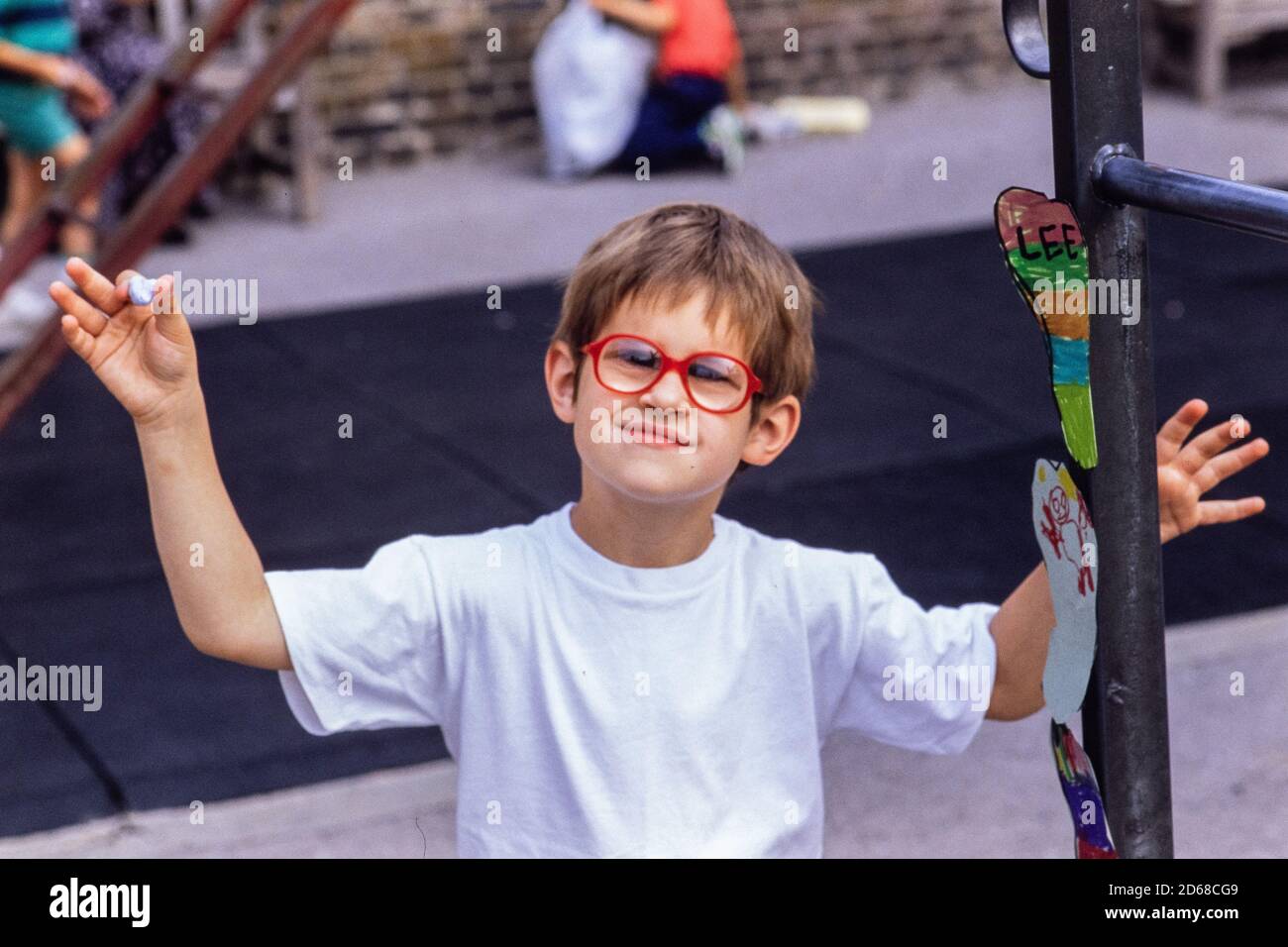 The playground at Beckford Primary School in London NW6 being used as ...
