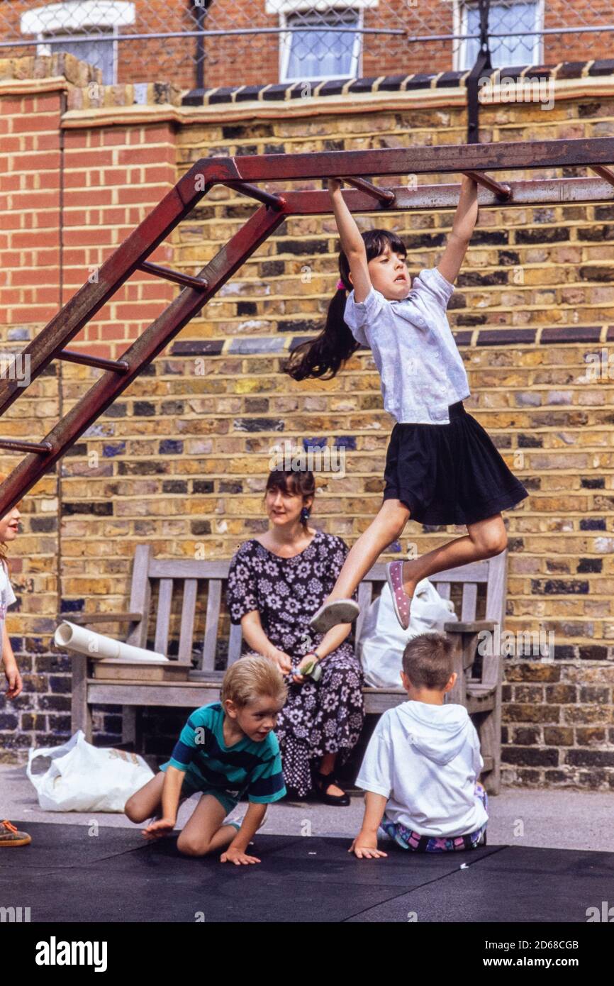 The playground at Beckford Primary School in London NW6 being used as ...