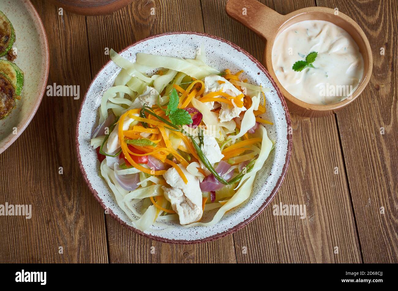 Pancit buko, coconut noodles, Filipino dish made from very thin strips ...