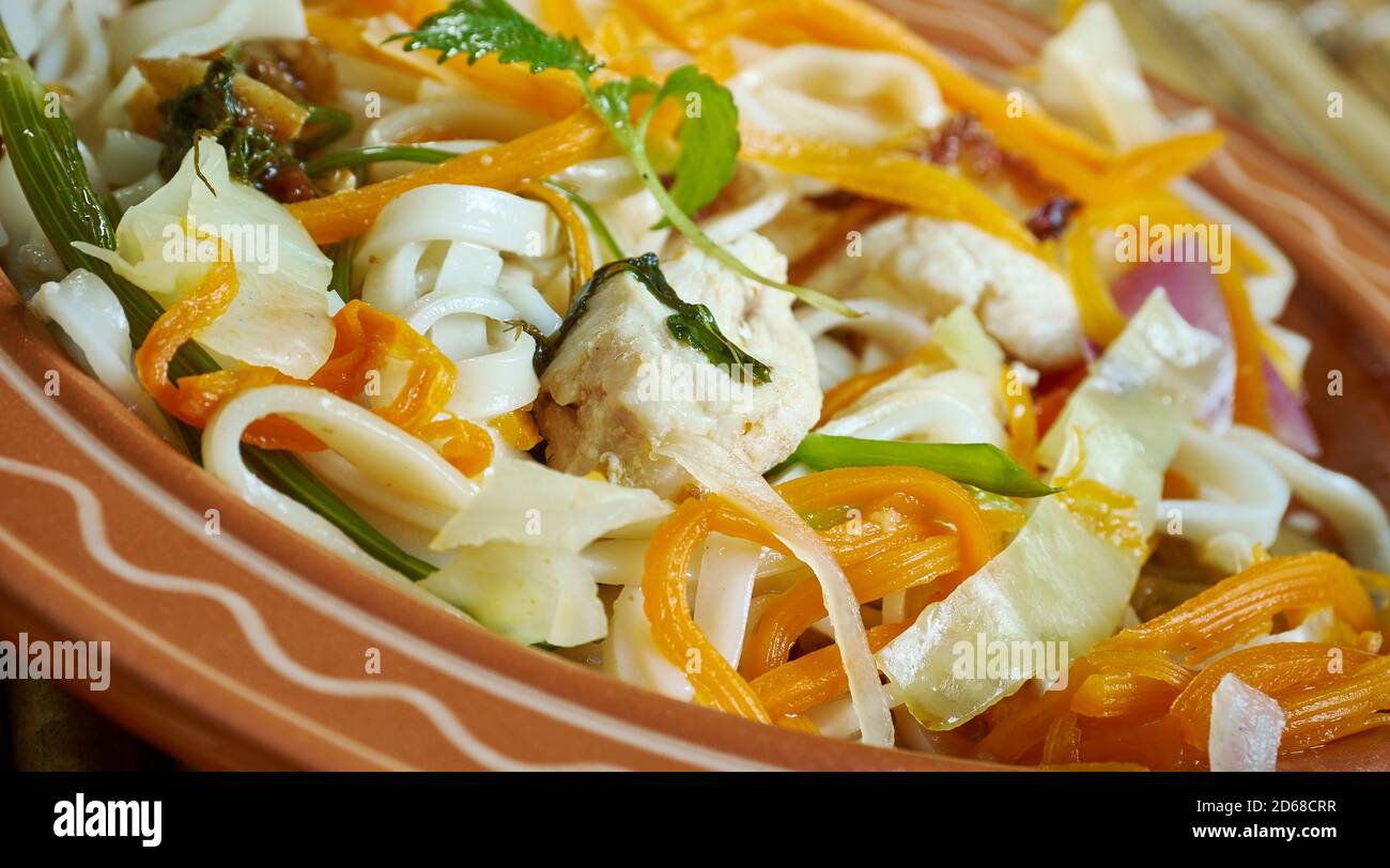 Kya zan hinga chicken consommé dish in Burmese cuisine Stock Photo - Alamy