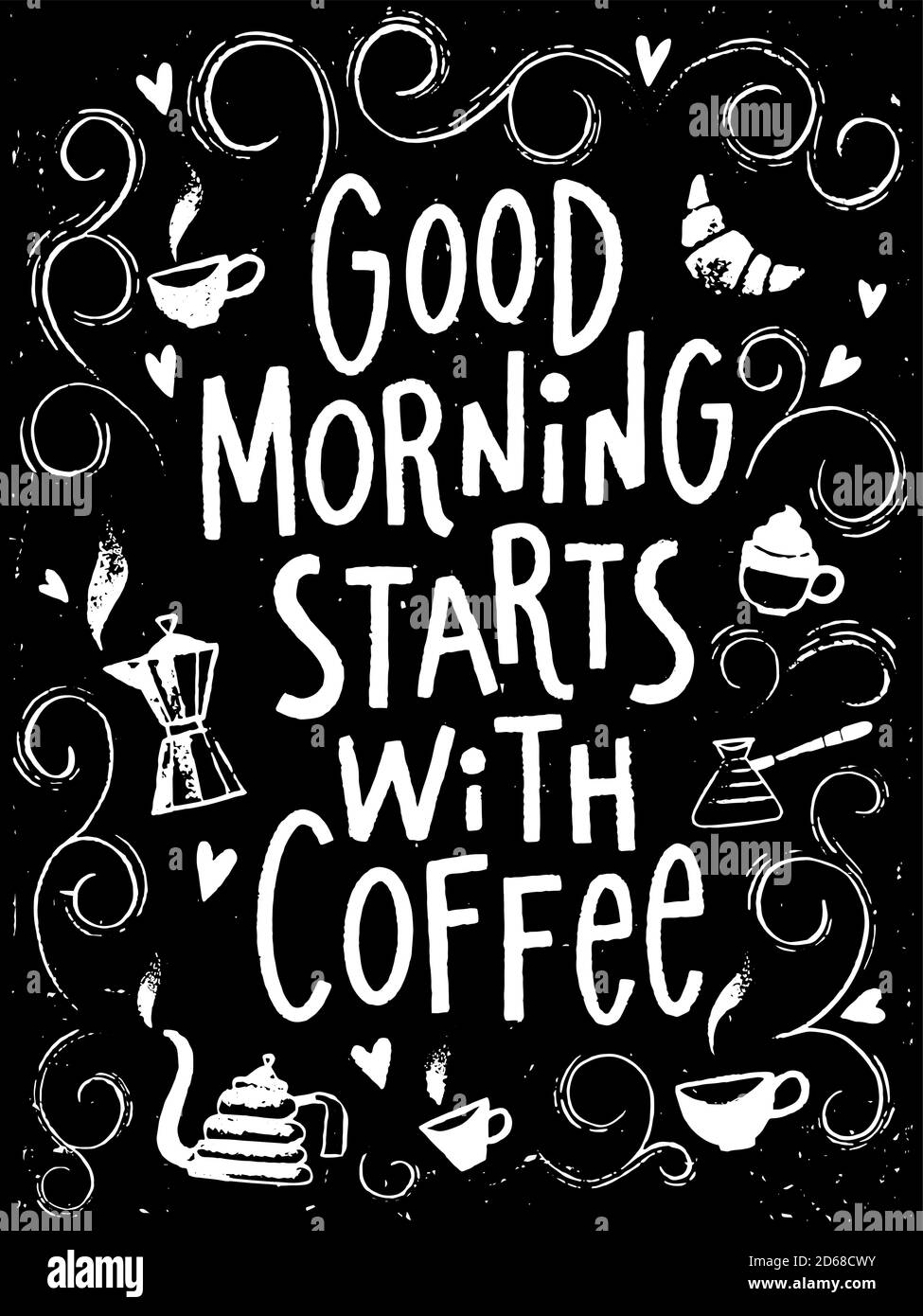 Retro good morning calligraphy design hi-res stock photography and ...