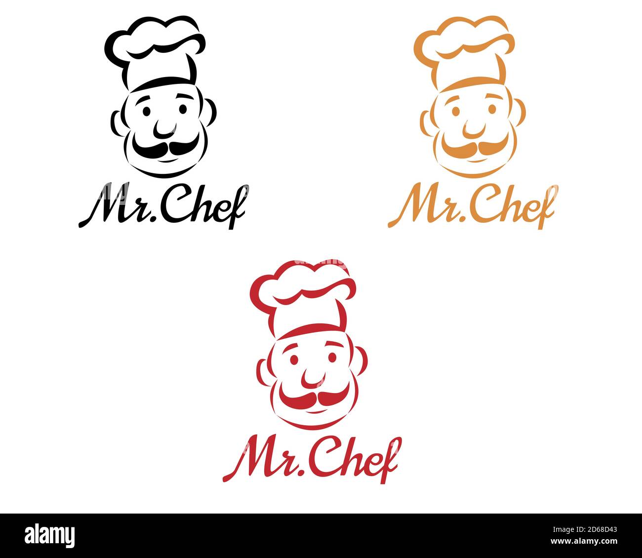 Illustration vector design of chef logo template for business or ...
