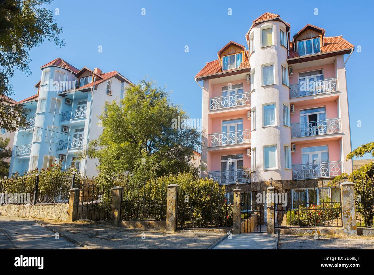 New modern comfortable mini-hotels Stock Photo - Alamy