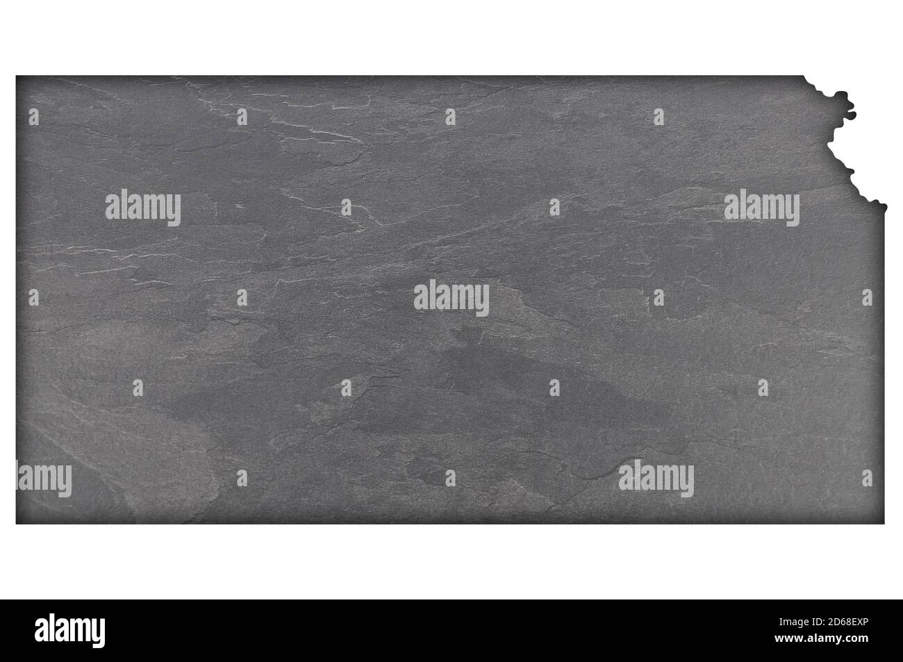 Map of Kansas on dark slate Stock Photo - Alamy