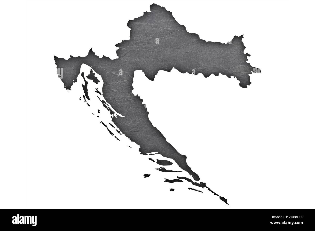 Map of Croatia on dark slate Stock Photo - Alamy