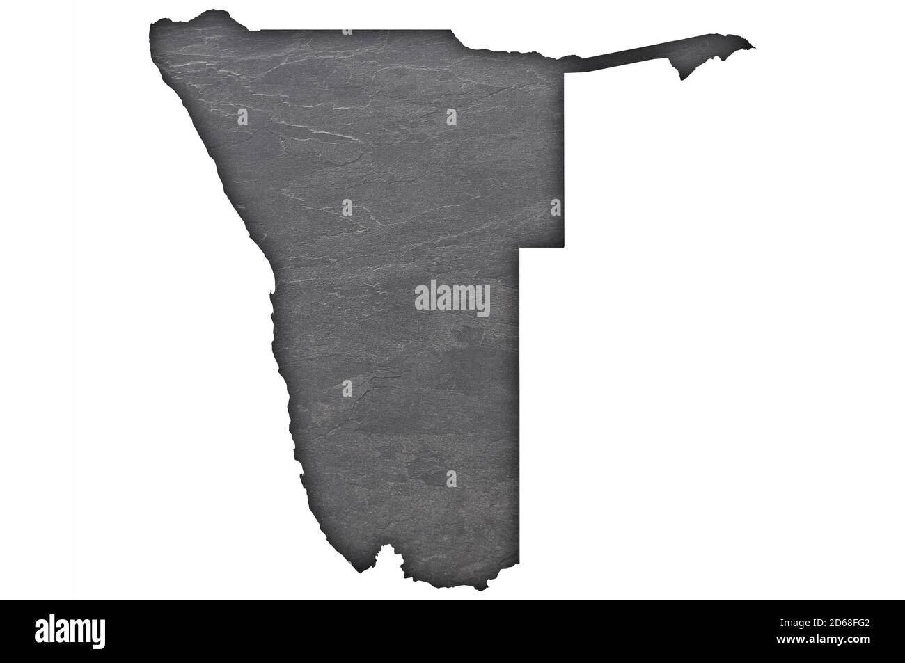 Map of Namibia on dark slate Stock Photo - Alamy