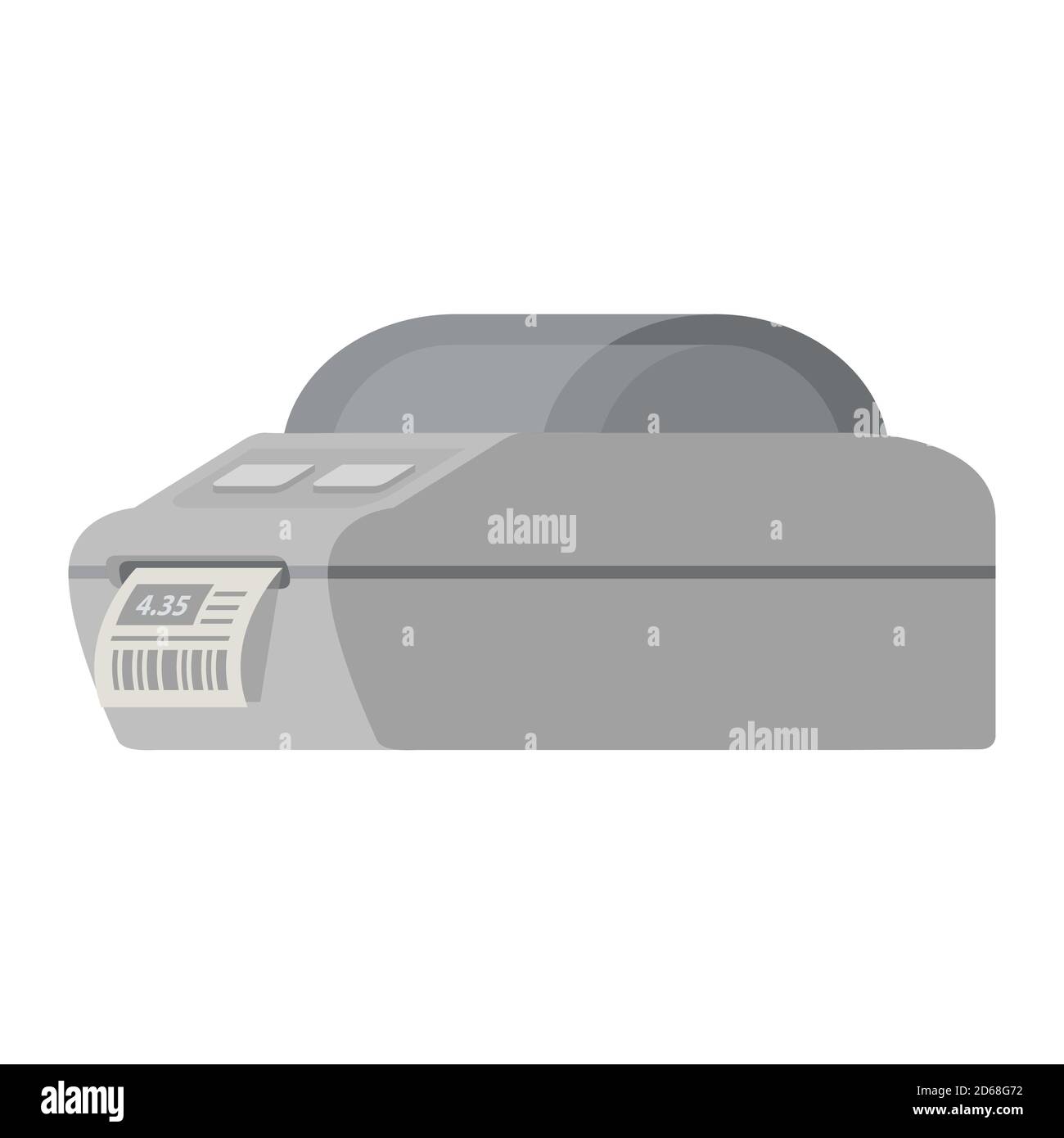 Bar code printer.Label printer digital isolated on white background ...