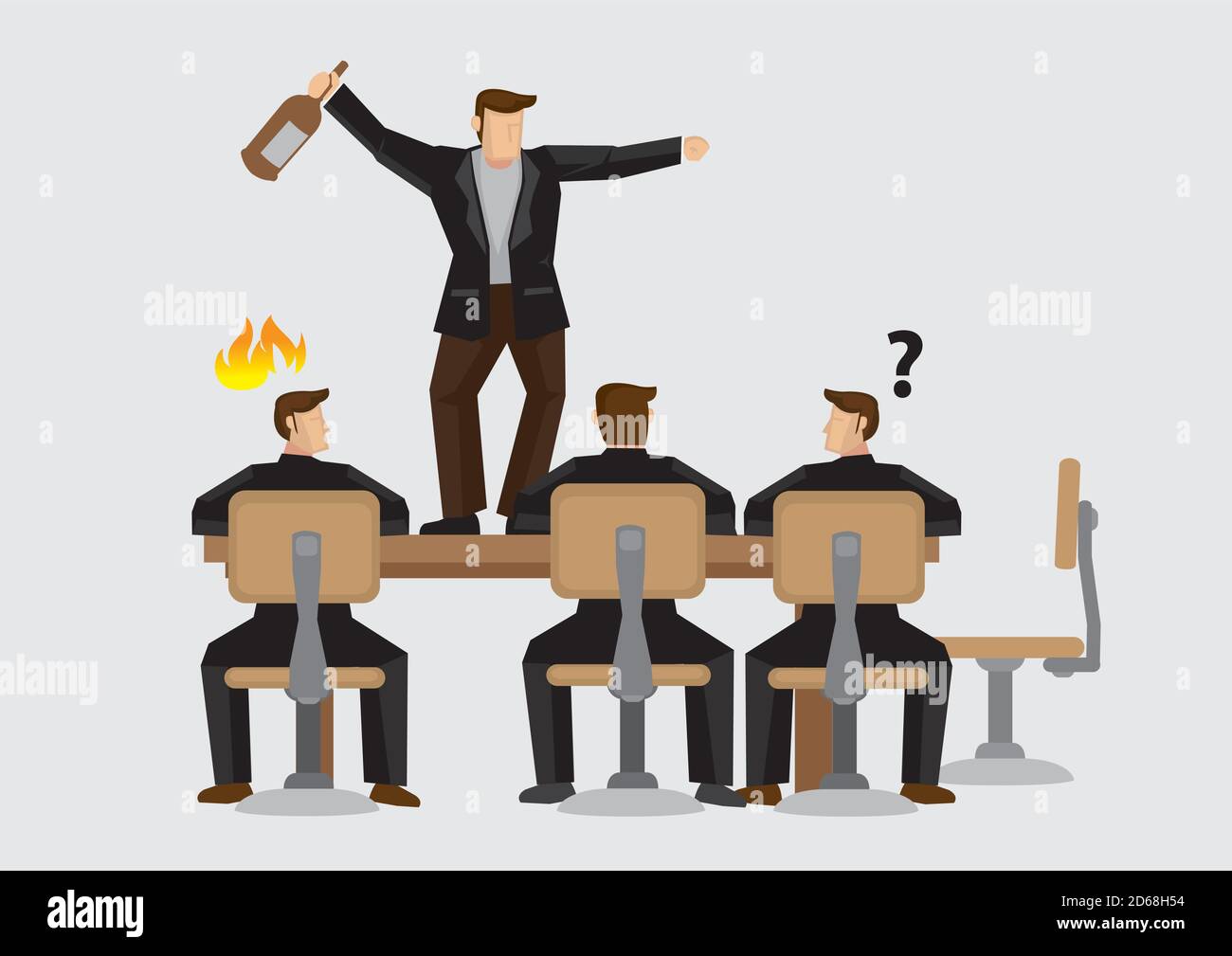 Dancing on the table Stock Vector Images - Alamy