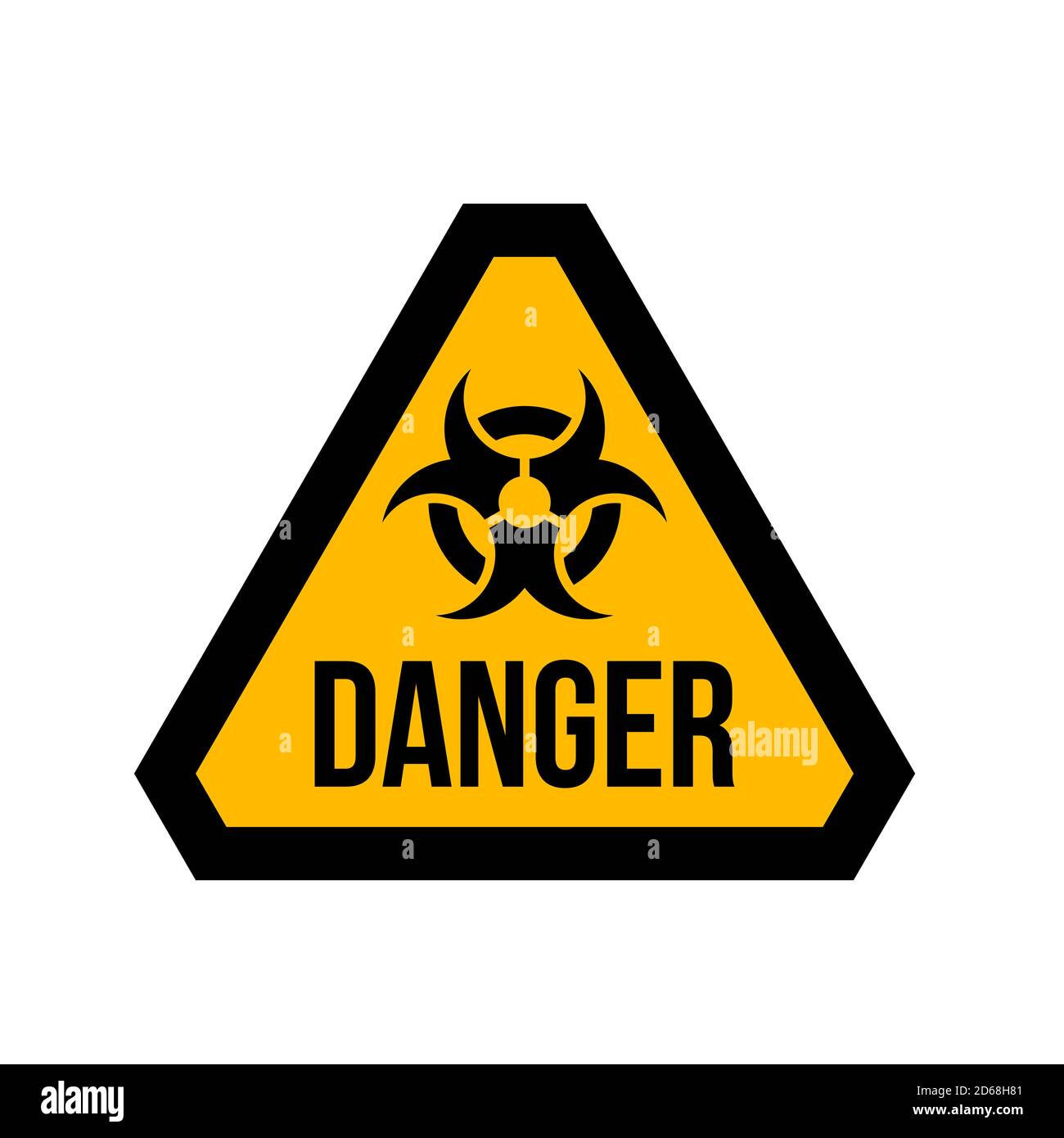 Hazard warning attention biohazard radiation sign Stock Vector Image ...