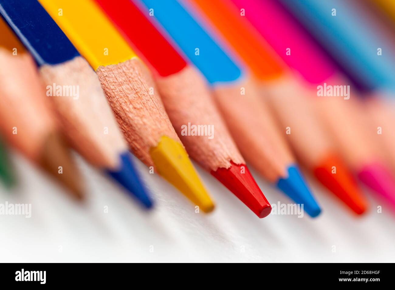 Colorful pencils tips hi-res stock photography and images - Alamy