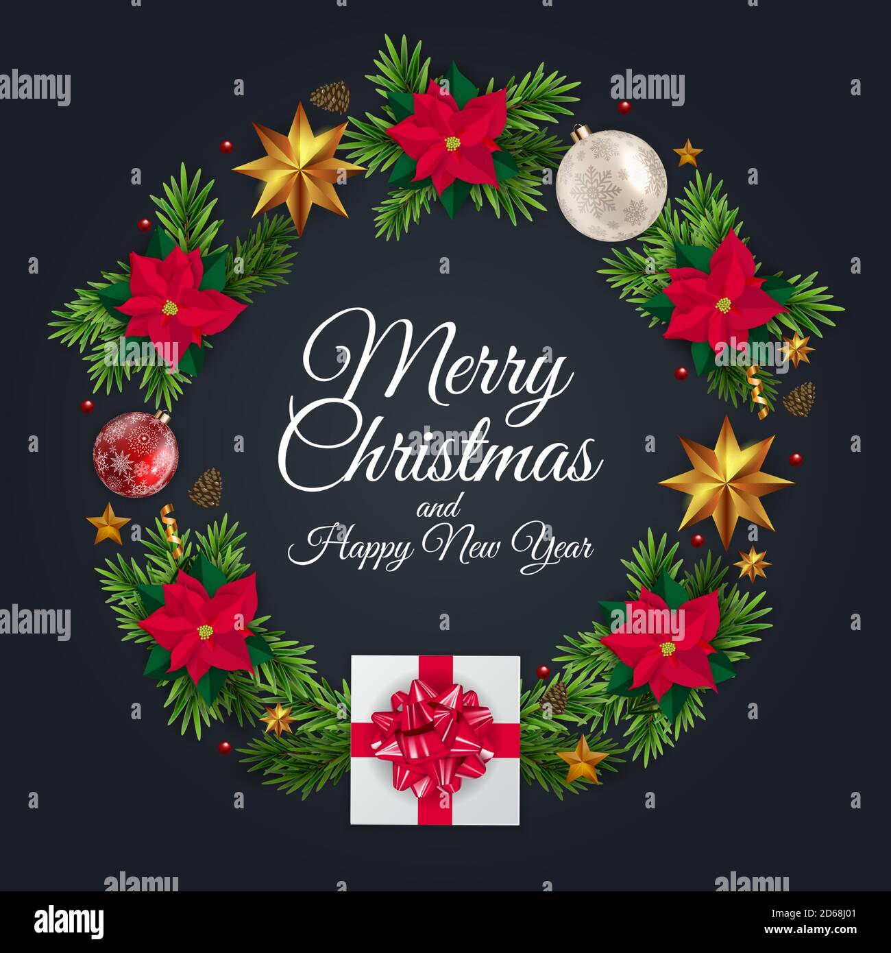 Traditional poinsettia flower Stock Vector Images - Alamy