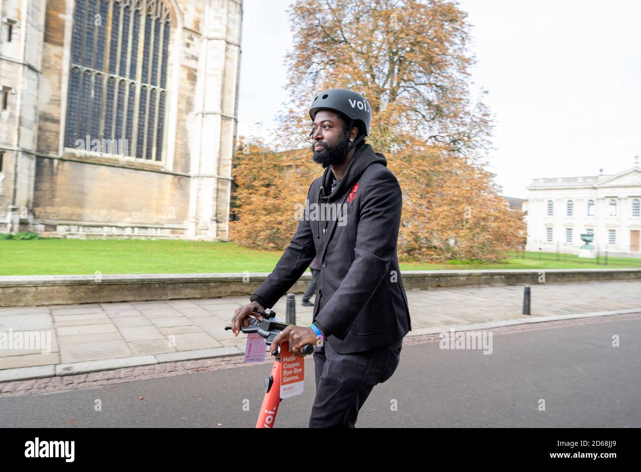 Cambridge, UK. 15th Oct, 2020. Voi shared electric scooters launch a ...