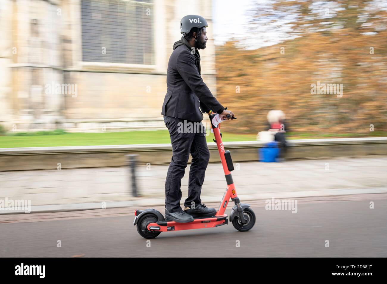 Cambridge, UK. 15th Oct, 2020. Voi shared electric scooters launch a ...
