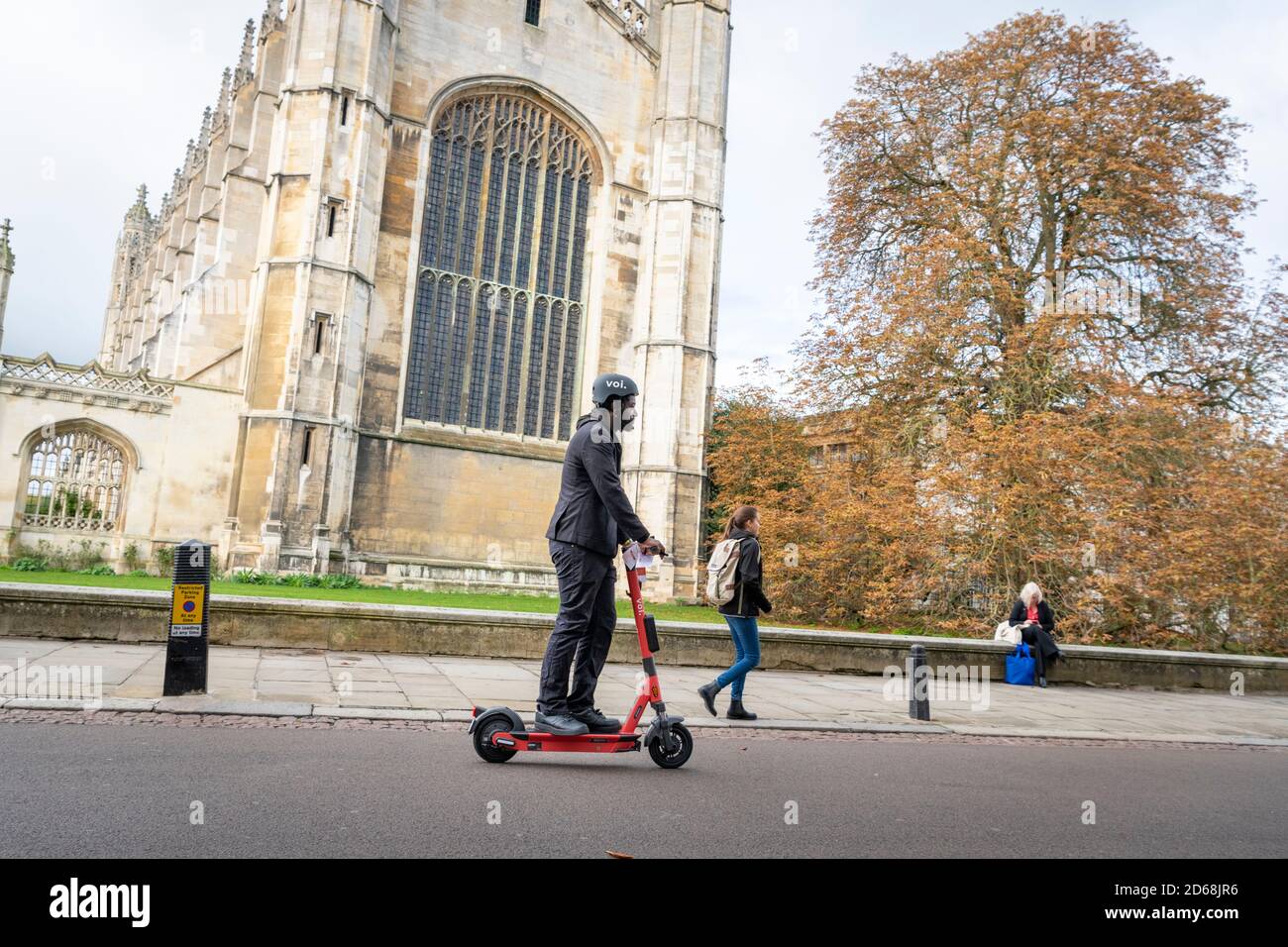 Cambridge, UK. 15th Oct, 2020. Voi shared electric scooters launch a ...