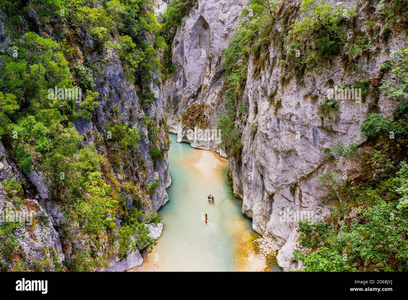An aerial shot of Acheron Springs in Greece Stock Photo - Alamy