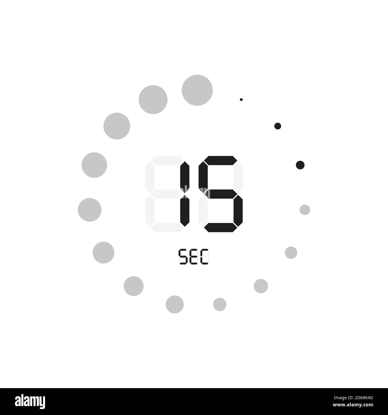 The 15 seconds, stopwatch vector icon, digital timer. Clock and watch ...