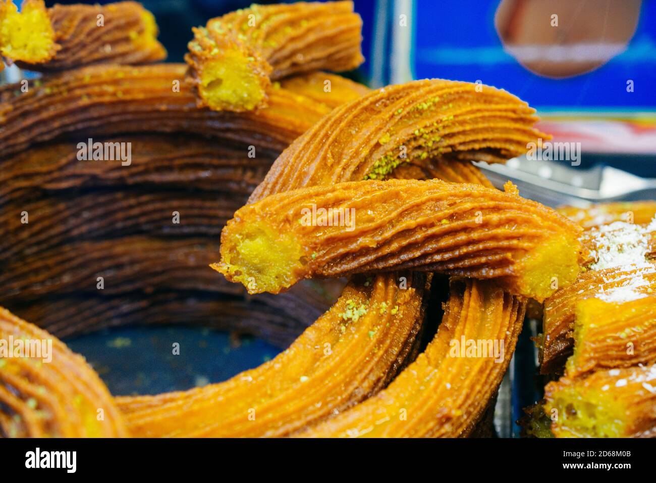 Traditional delicious Turkish desserts; ring dessert, halka tatli Stock ...