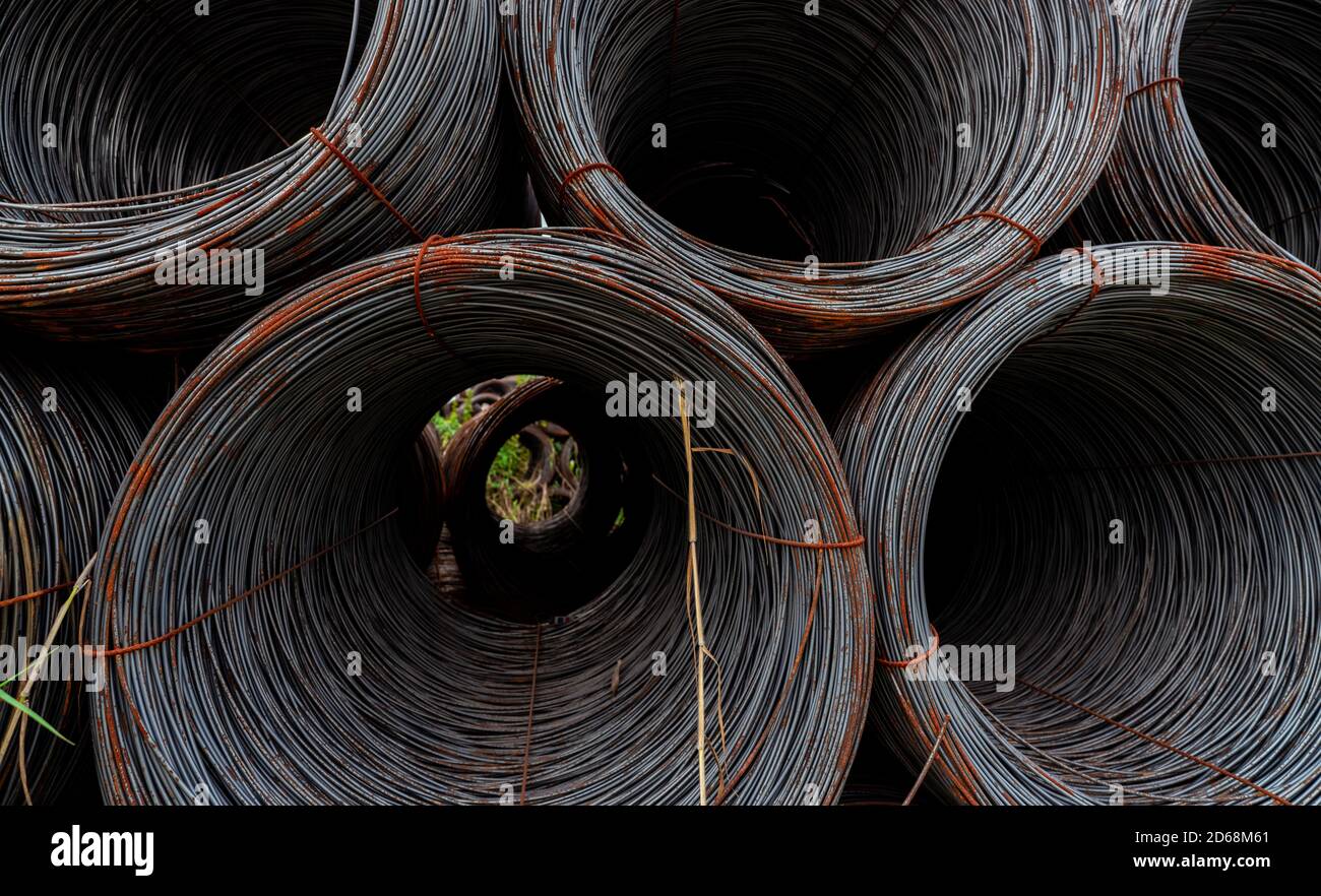 Steel wire coil hi-res stock photography and images - Alamy