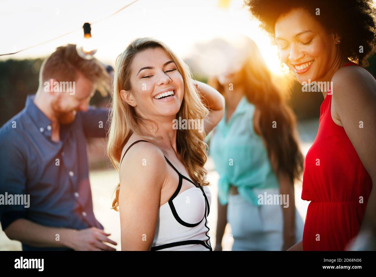 Party friends disco hi-res stock photography and images - Alamy