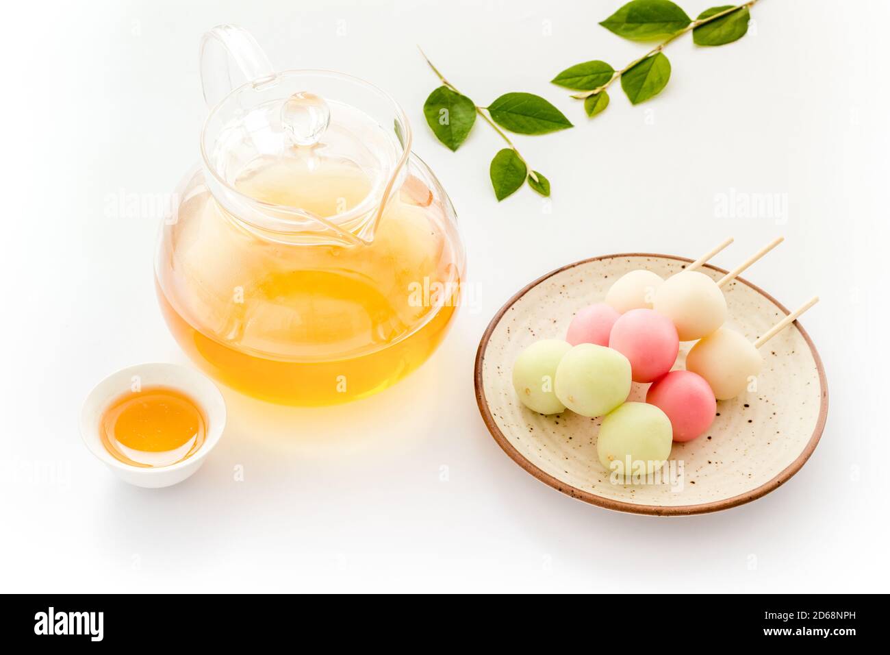 Asian cooking background - traditional sweets Dango, dumpling rice cake ...