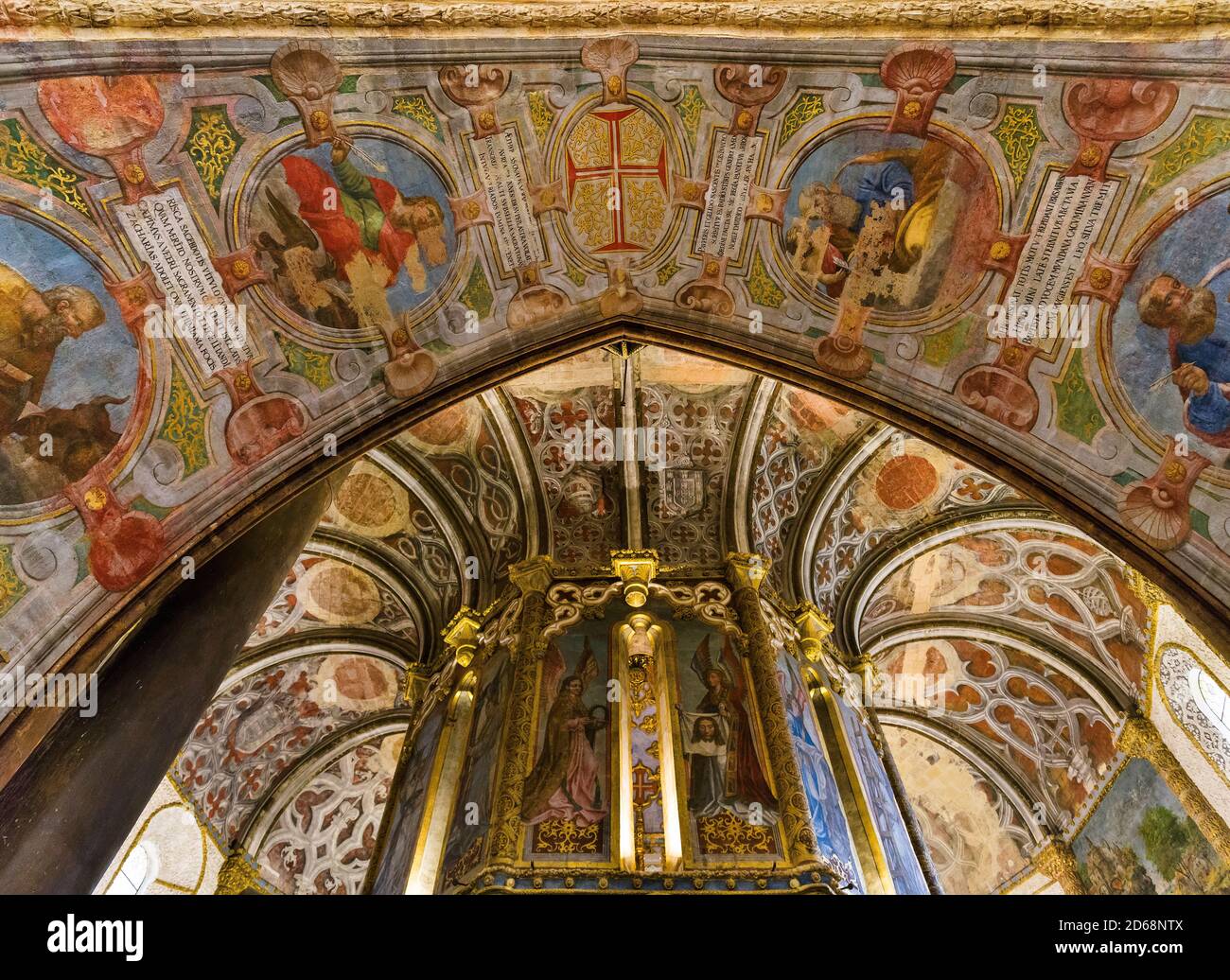 Church in the Convent of Christ, Convento de Cristo, in Tomar. It is ...