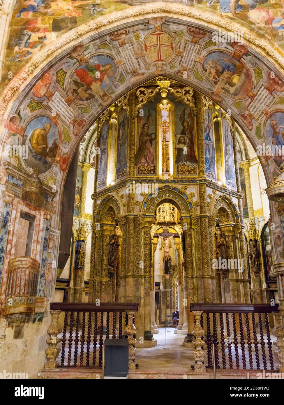 Church in the Convent of Christ, Convento de Cristo, in Tomar. It is ...